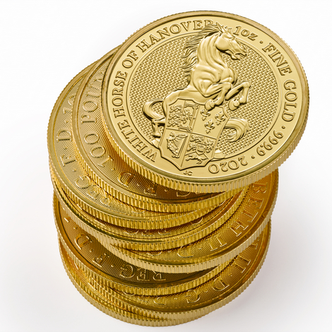 Buy The Royal Mint 1 oz Queen's Beasts White Horse of Hanover Gold Coin ...