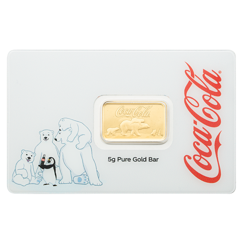 Buy 5g Gold PAMP Coca-Cola® Holiday Polar Bear Bar – 999.9 Fine Gold LIMITED MINTAGE -AVAILABLE ...